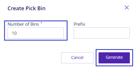 Creation of Order Pick and/or Pack Bin - WMS 3.0 – Anchanto