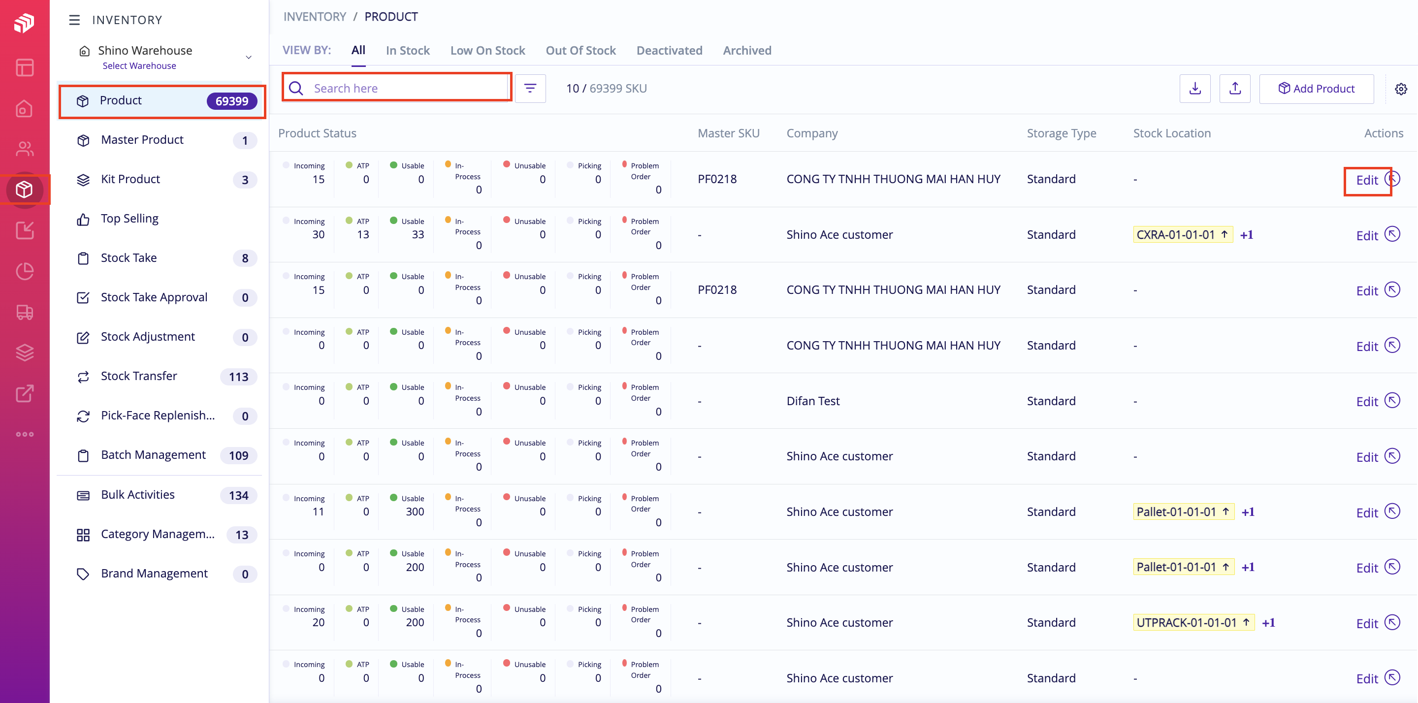 How to update product details in the WMS – Anchanto