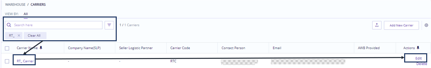 How to Enable/Disable Return Support option for the Carrier – Anchanto