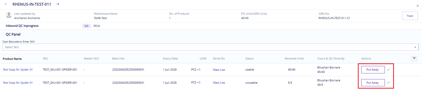 WMS 3.0 :- Inbound Creation and Processing – Anchanto