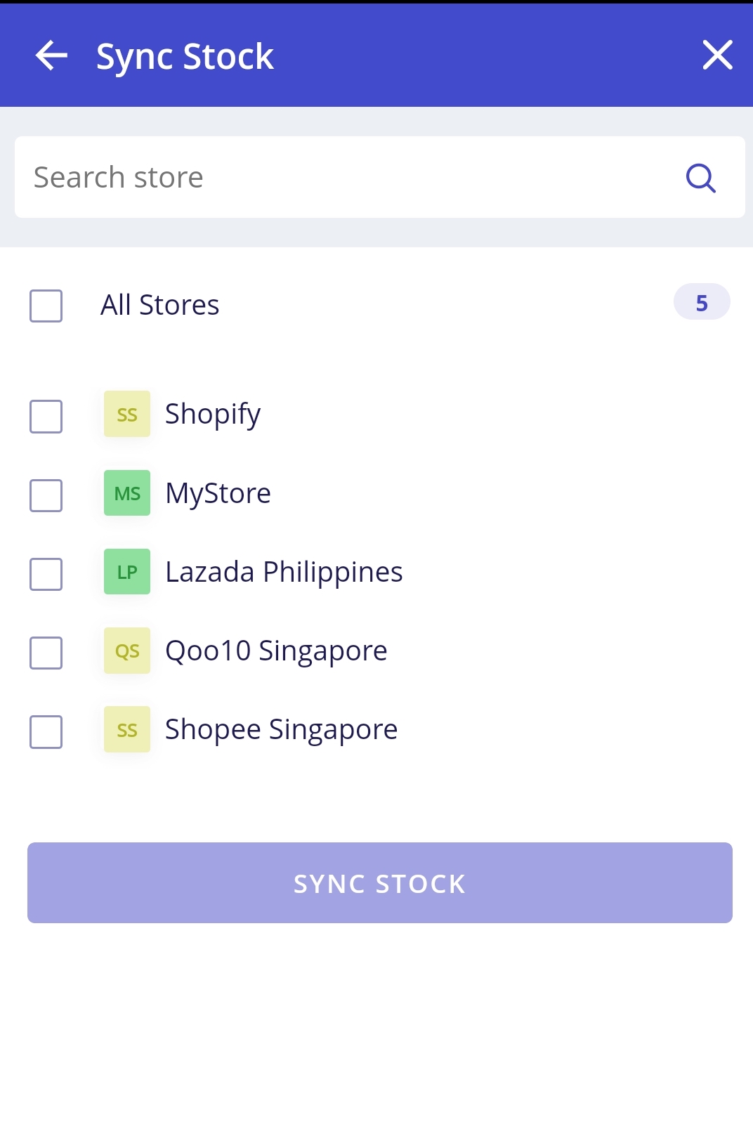 How can I do a Bulk Stock Sync? – Anchanto