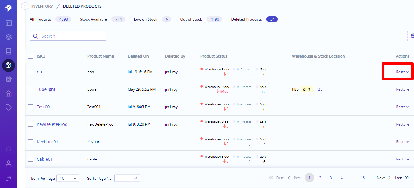 What are deleted products? – Anchanto