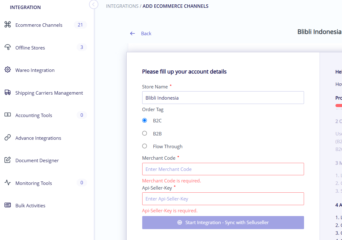 Anchanto OMS & Blibli Integration Guide – Anchanto
